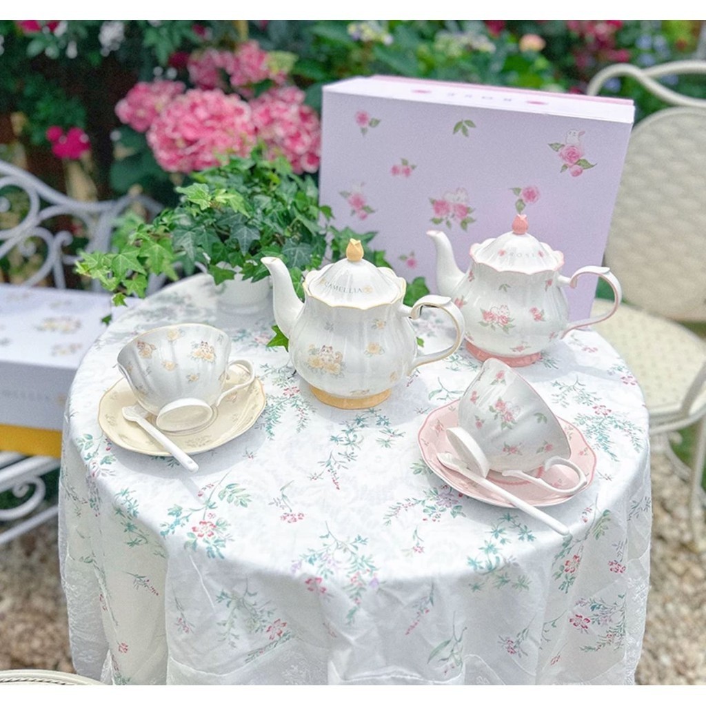 Jual FLORAL TEA SERIES 7pcs | Teacup Teapot Gift Set Coquette Aesthetic ...