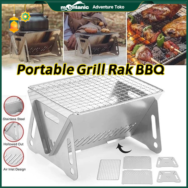 Jual Barang BBQ Kompor Arang Panggangan Mini Baja Tahan Karat Oven ...