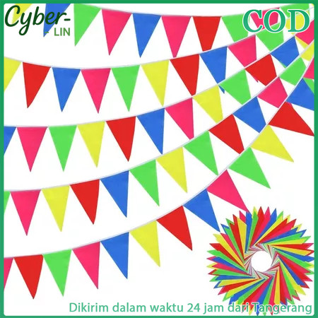 Jual 150Pcs Bendera Segitiga Warna Warni / Segitiga Bendera Hias ...
