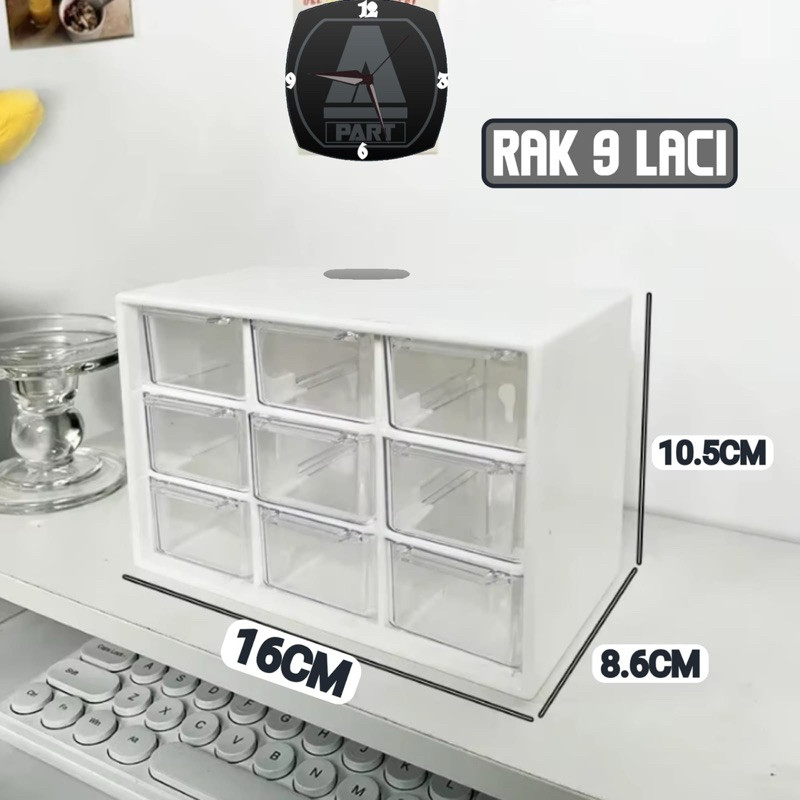 Jual RAK MINI RAK KOMPONEN SERBAGUNA 9 LACI UKURAN KECIL | Shopee Indonesia