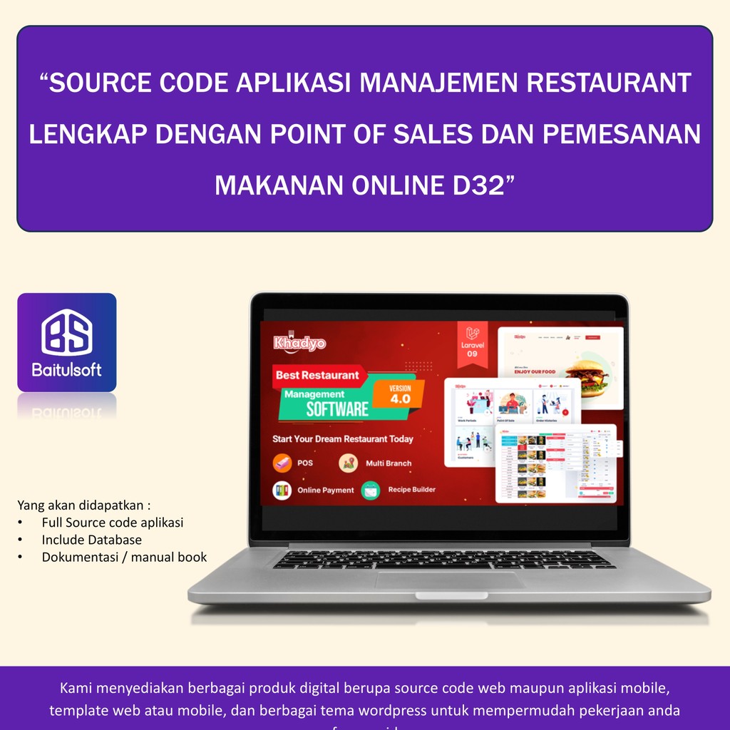Jual SOURCE CODE APLIKASI MANAJEMEN RESTAURANT LENGKAP DENGAN POINT OF ...