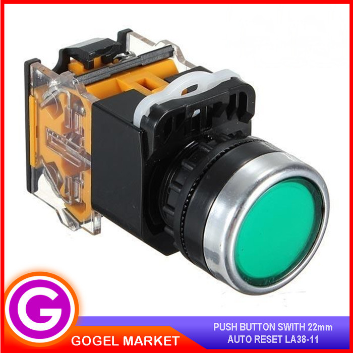 Jual TR99 Motion reset push button 22MM, Momentary Push Button Switch 1NO 1NC - Hijau | Shopee ...