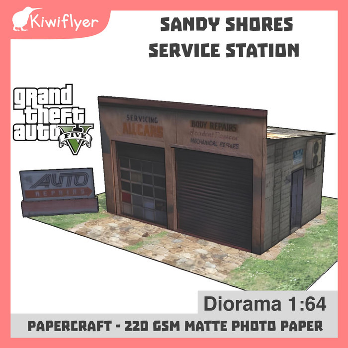 Jual Papercraft Diorama - GTA V - Sandy Shores Service Station ...