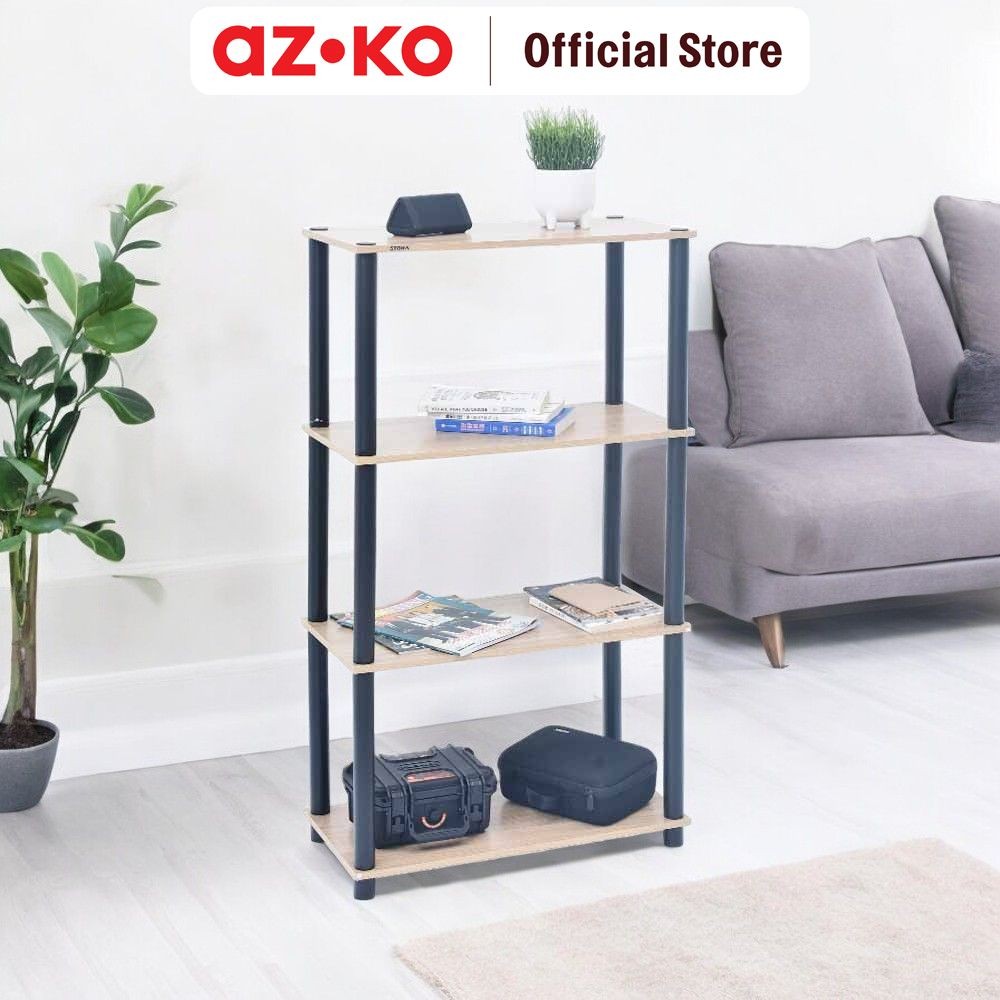 Jual AZKO Stora Rak 4 Tingkat Kayu - Cokelat Storage Racks Rak Susun ...