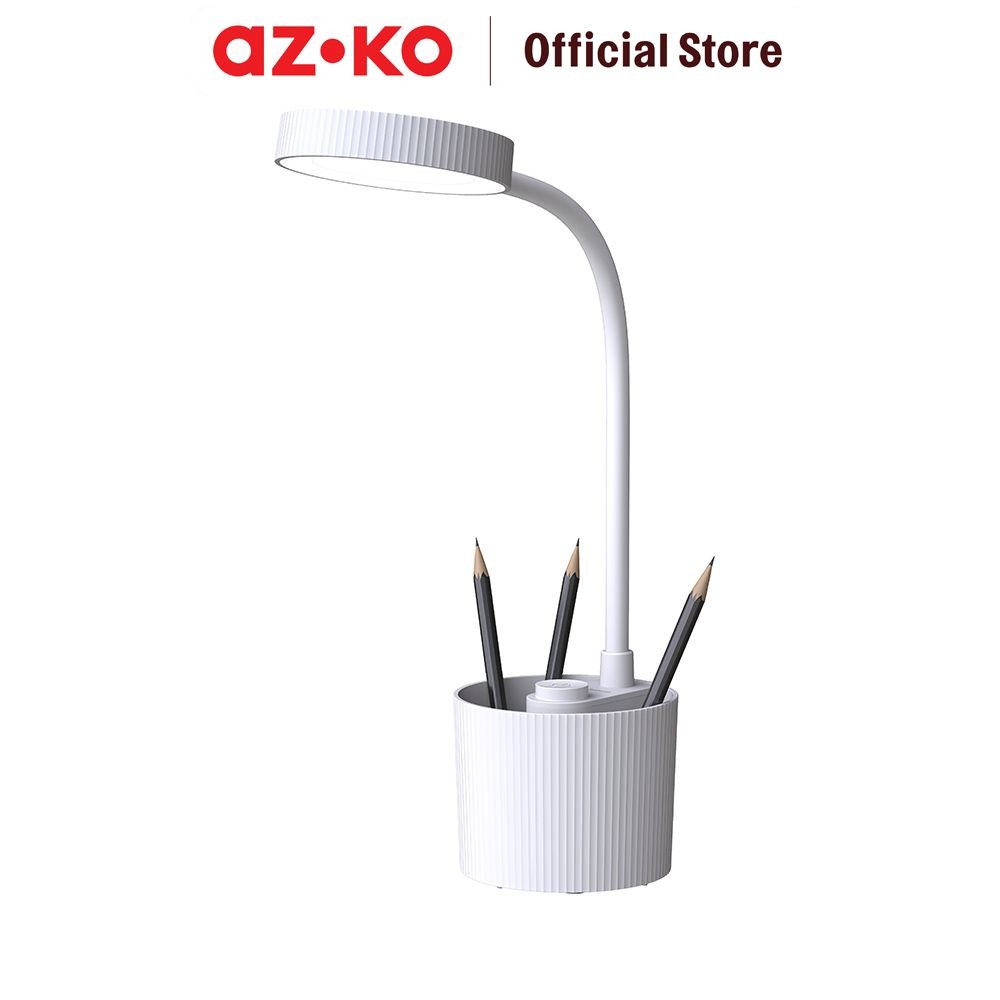 Jual AZKO Eglare Lampu Meja Led Rechargeable Dengan Pen Case - Putih ...