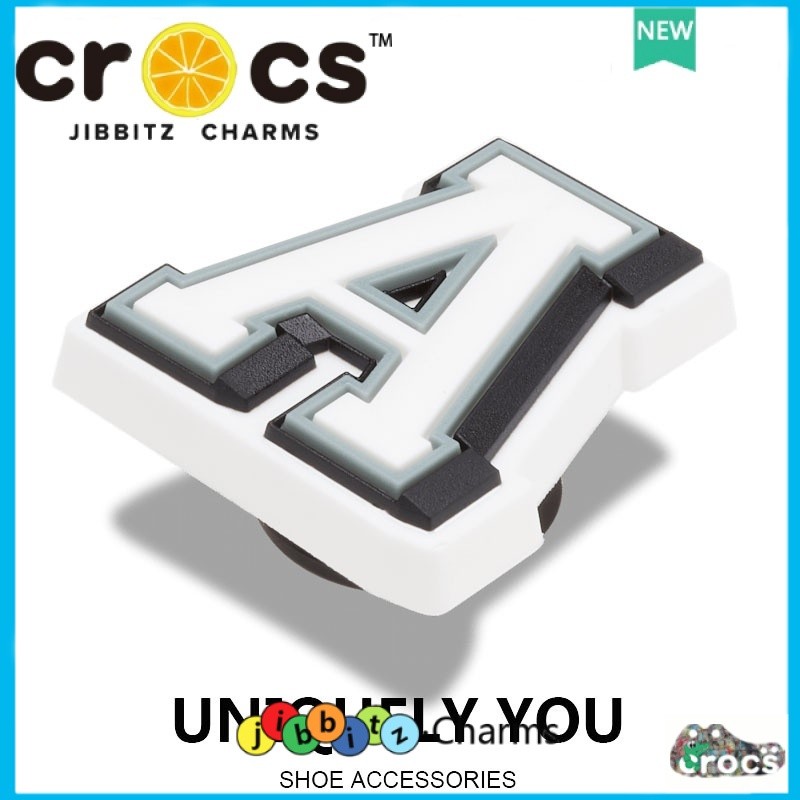Jual crocs jibbitz charms letters A-Z High Quality Shoe Buckle Shoes ...