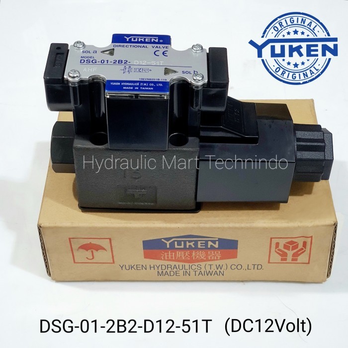 Jual solenoid valve 12v YUKEN DSG-01-2B2-D12-51T made in Taiwan | Shopee Indonesia