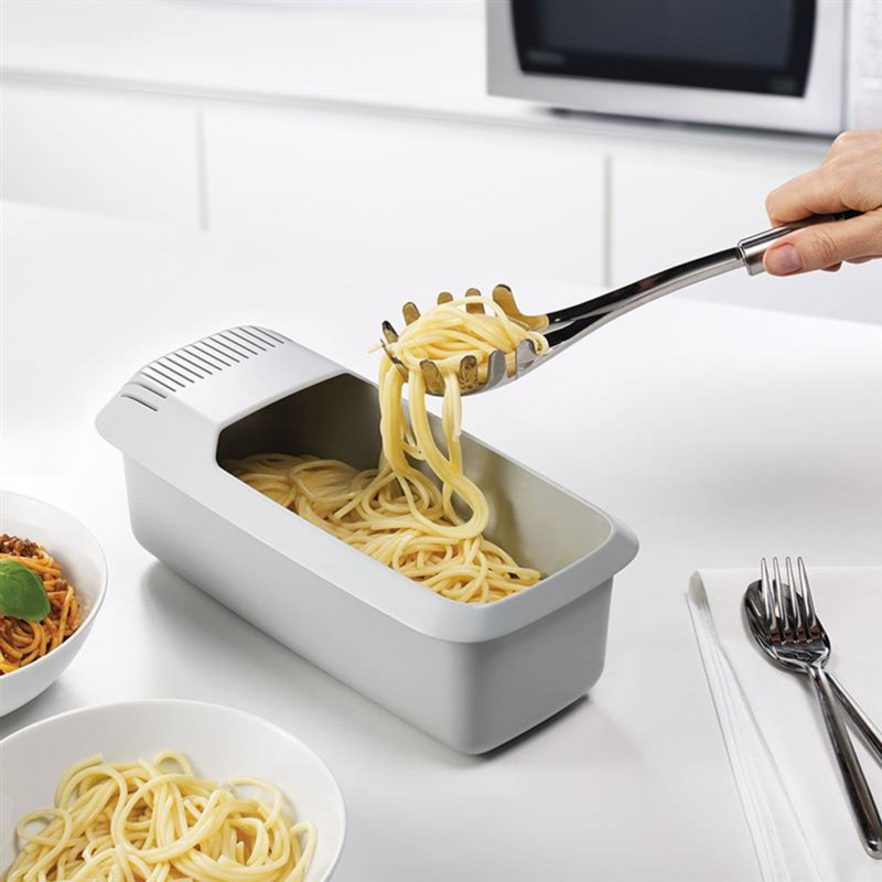 Jual Microwave Pasta Cooker With Strainer Heat Resistant Pasta Boat ...