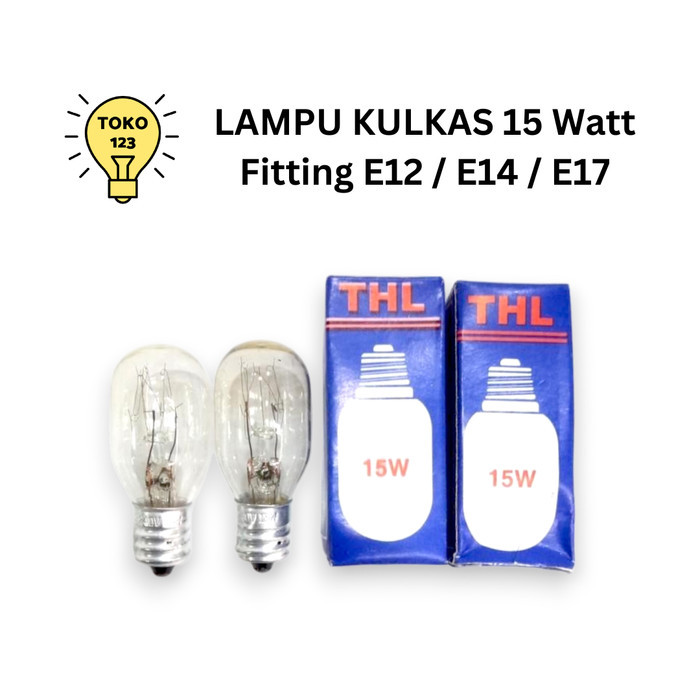 Jual Lampu Kulkas 15W 15 Watt Fitting E12 E14 E17 ATN KAP THL LED Dop Murah Makassar Kuning ...