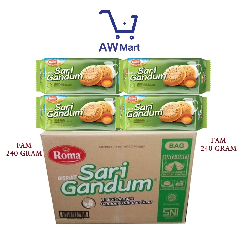 Jual 1 DUS - SARI GANDUM FAM 240 GRAM - 1 KARTON (ISI 20 PCS) | Shopee ...