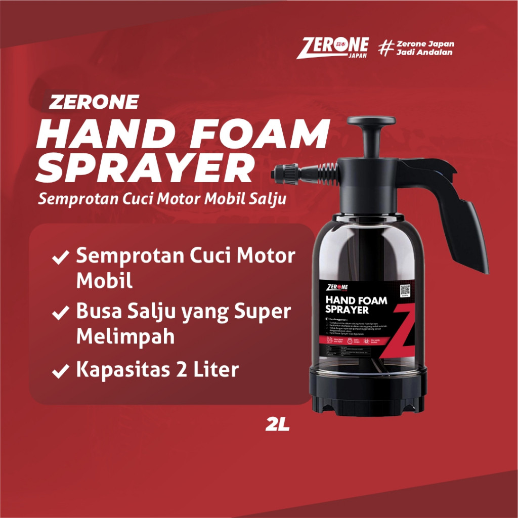 Jual NKG51 Zerone Japan Hand Foam Sprayer Semprotan Cuci Motor Mobil 2 Liter | Shopee Indonesia