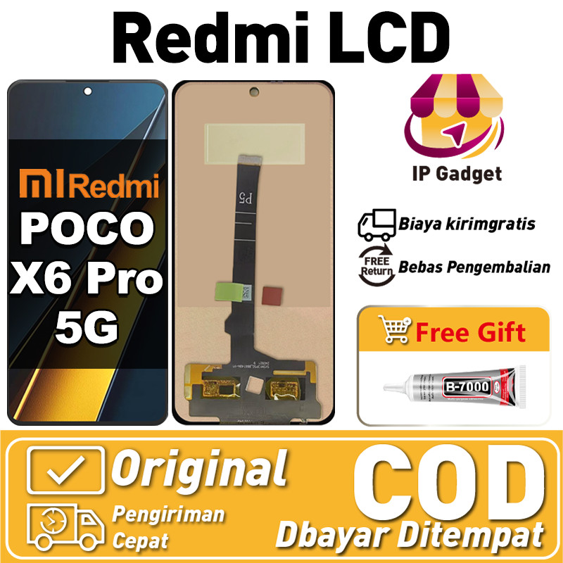 Jual Original LCD POCO X6 Pro 5G fullset ori asli Layar hp touchscreen ...