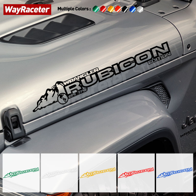 Jual 1 Pc Reflective Hood Side Sticker Engine Cover Mountain Rubicon ...