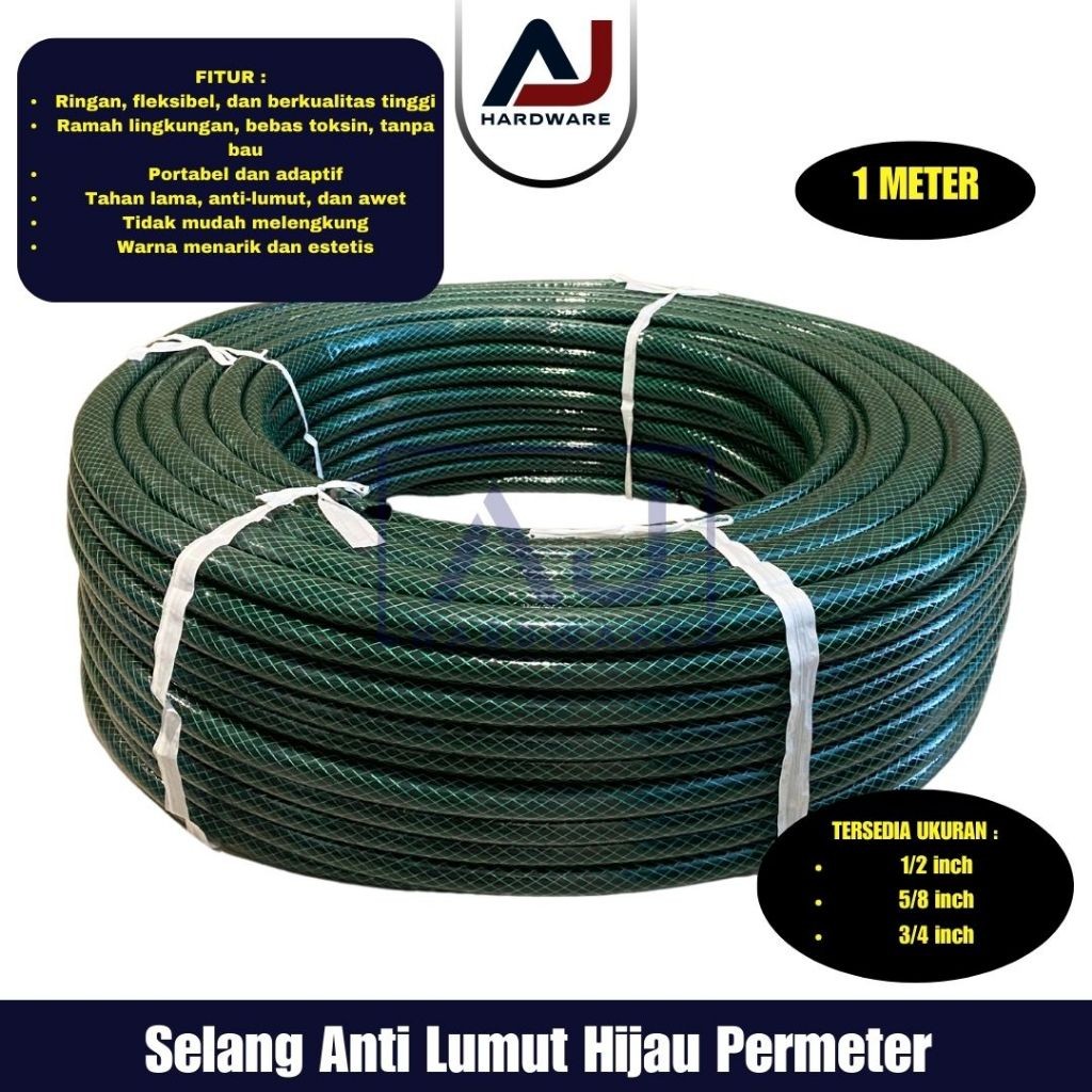 Jual Selang Air Anti Lumut Hijau Tebal 1/2 5/8 3/4 Inch Selang Kebun, Taman, Cuci Mobil Motor ...