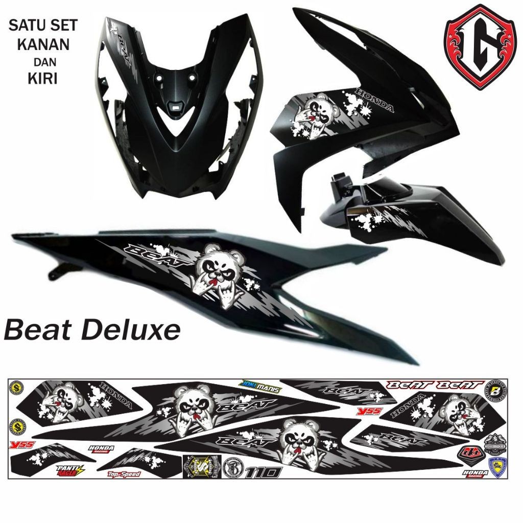 Jual STIKER MOTIF KEREN STRIPING STICKER MOTOR HONDA/BEAT DELUXE TAHUN ...
