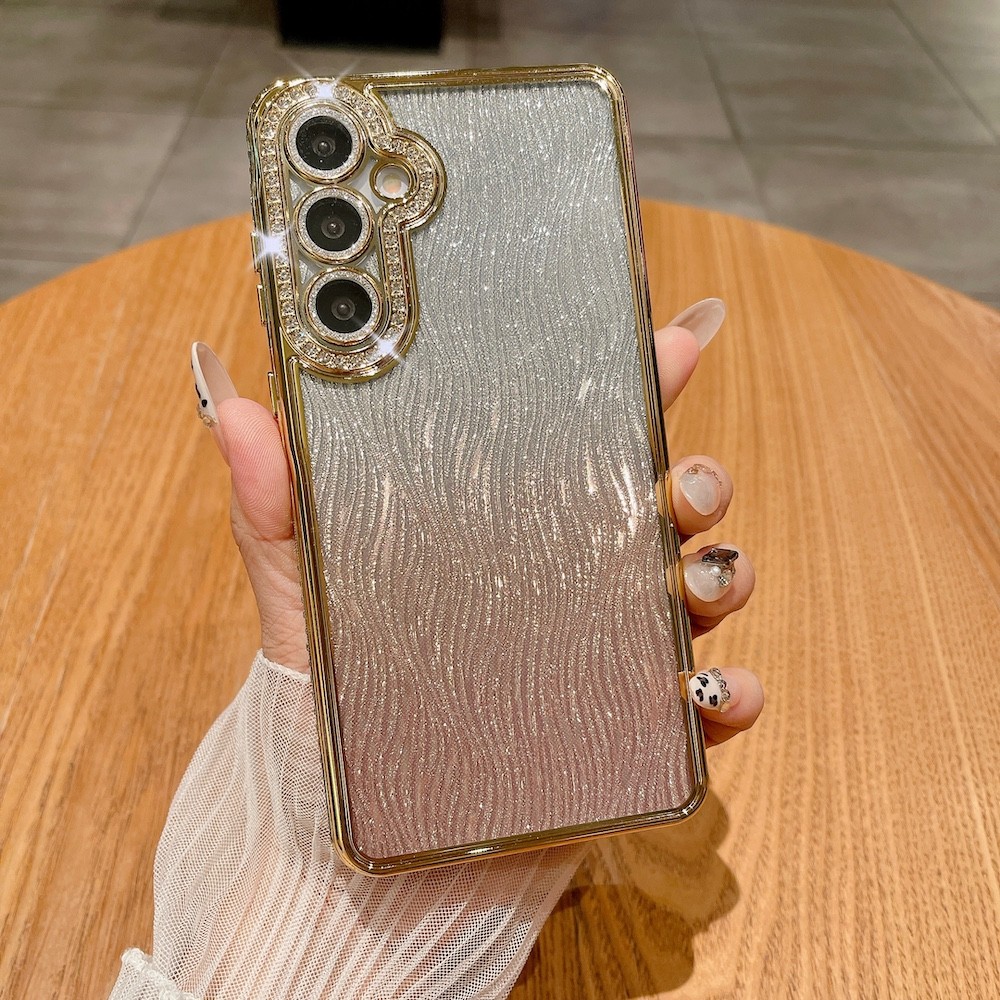 Jual Gelombang Golden Gliter Camera Soft Casing For Samsung A16 A55 A25 A24 A35 A15 A05s A54 A53 ...