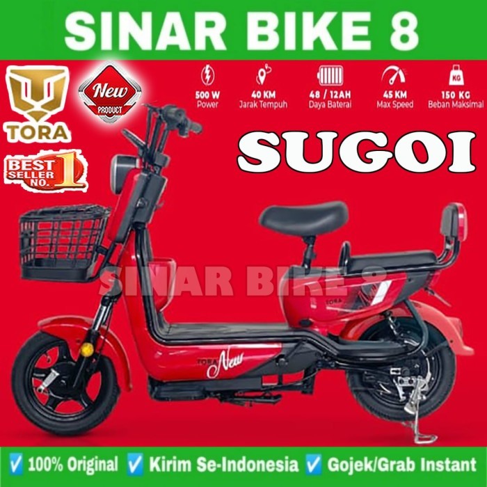 Jual Sepeda Listrik TORA SUGOI Electric Bike 500 Watt Garansi Resmi Pabrik | Shopee Indonesia