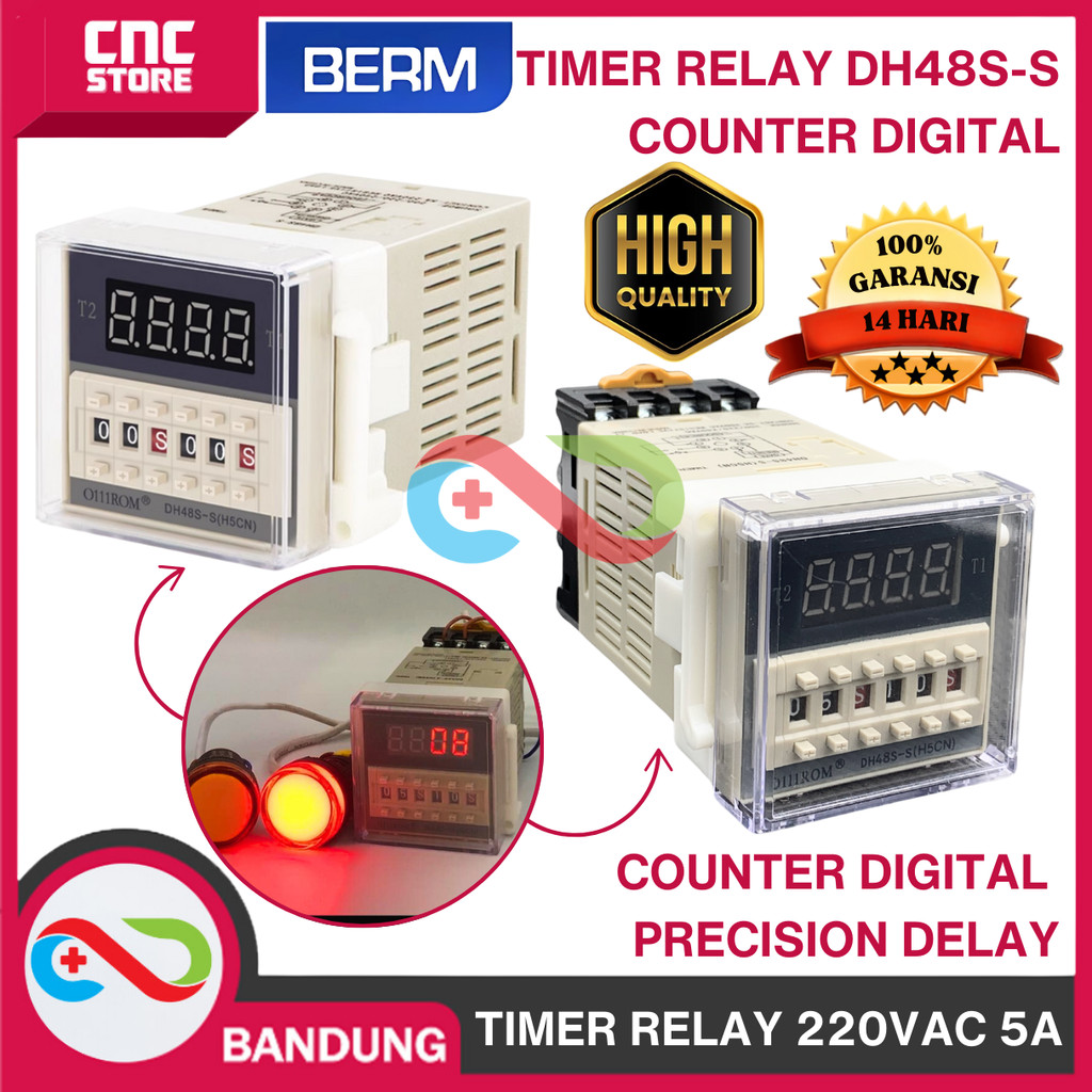 Jual Timer DH48S-S Relay Twin Counter Digital Precision Delay Time PD37 - 220VAC | Shopee Indonesia