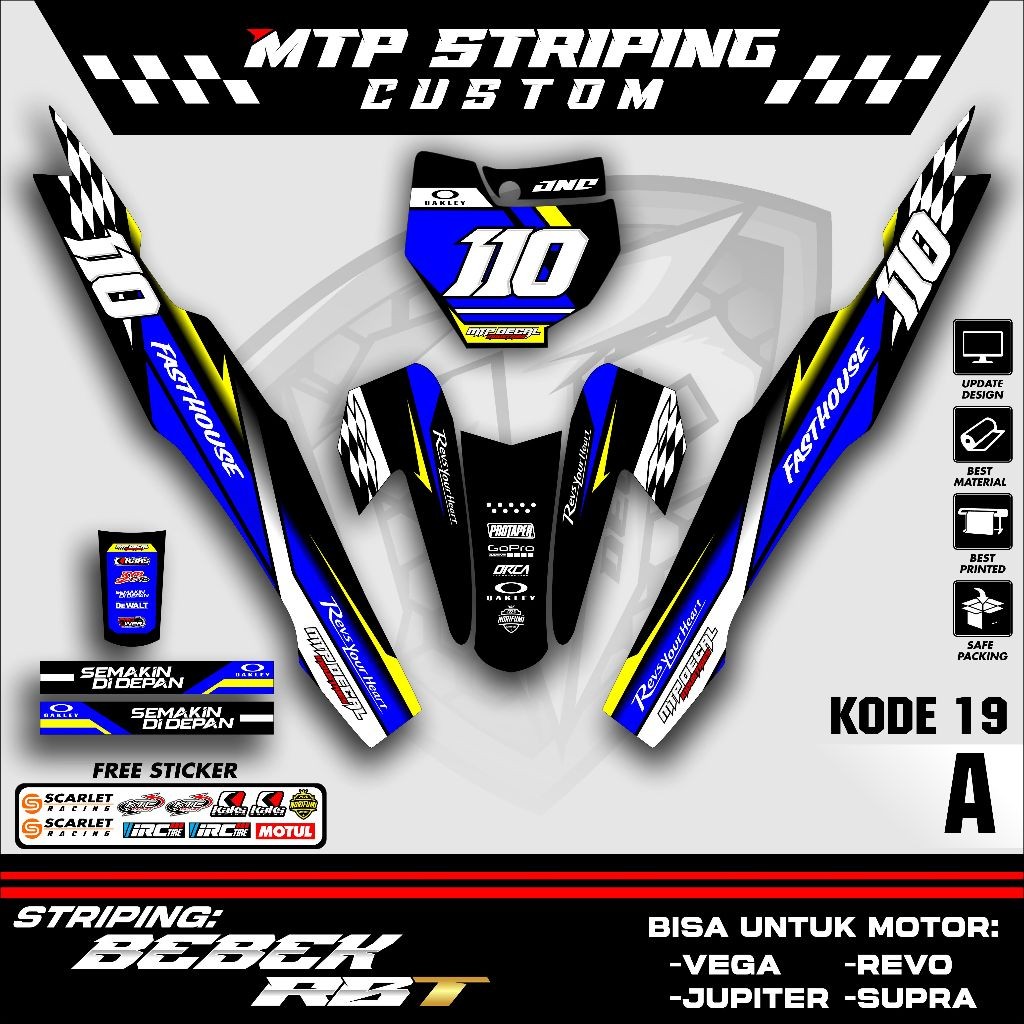 Jual Sticker Rbt/gtx Vega R New Stiker Striping Motor Rbt Bebek Modif ...