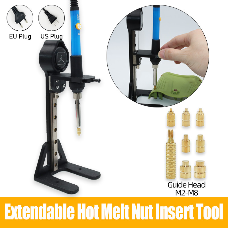 Jual Brass Hot Melt Insert Knurled Nut press tool Adjustable ...