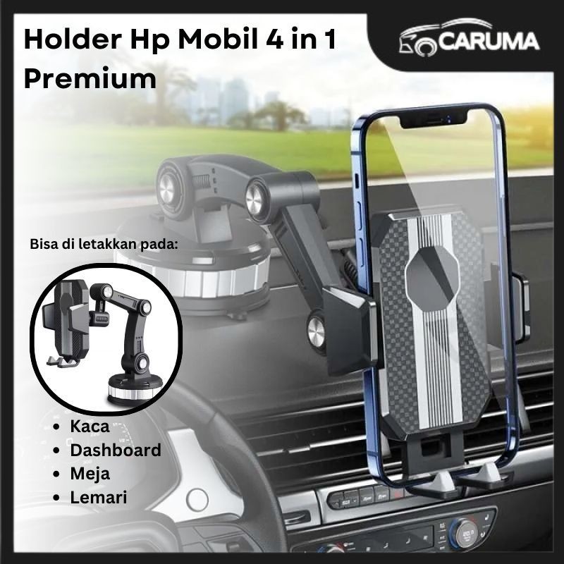 Jual Holder Hp Mobil 4 in 1 Premium / Mobil Stand Penjepit Hp / Dudukan ...