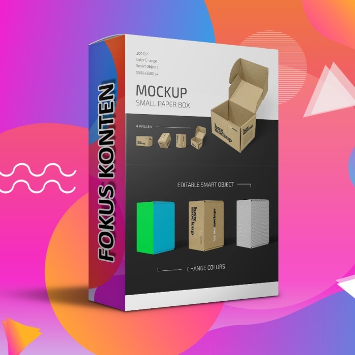 Jual Modern Small Paper Box Mockup Series - Digital Konten | Shopee ...