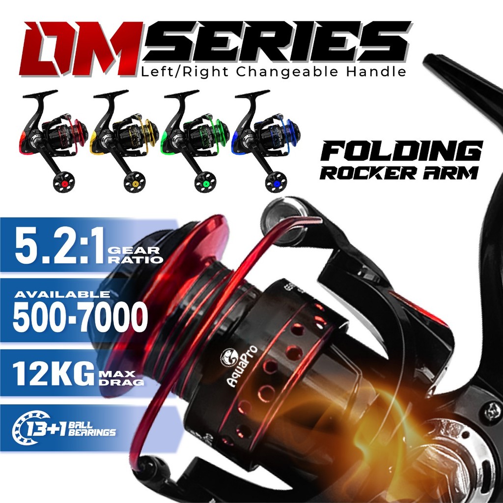 Jual Reel Pancing Spinning Spool Metal Aluminium Series DM dengan Max ...