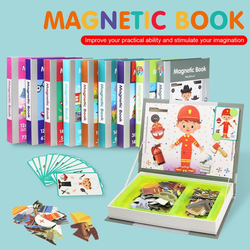 Jual Coolplay Children's Intelligent Magnetic Book 3D Puzzles Jigsaw ...