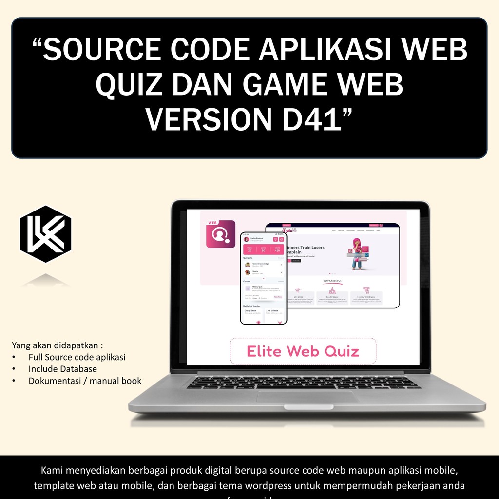 Jual SOURCE CODE APLIKASI WEB QUIZ DAN GAME WEB VERSION D41 | Shopee Indonesia