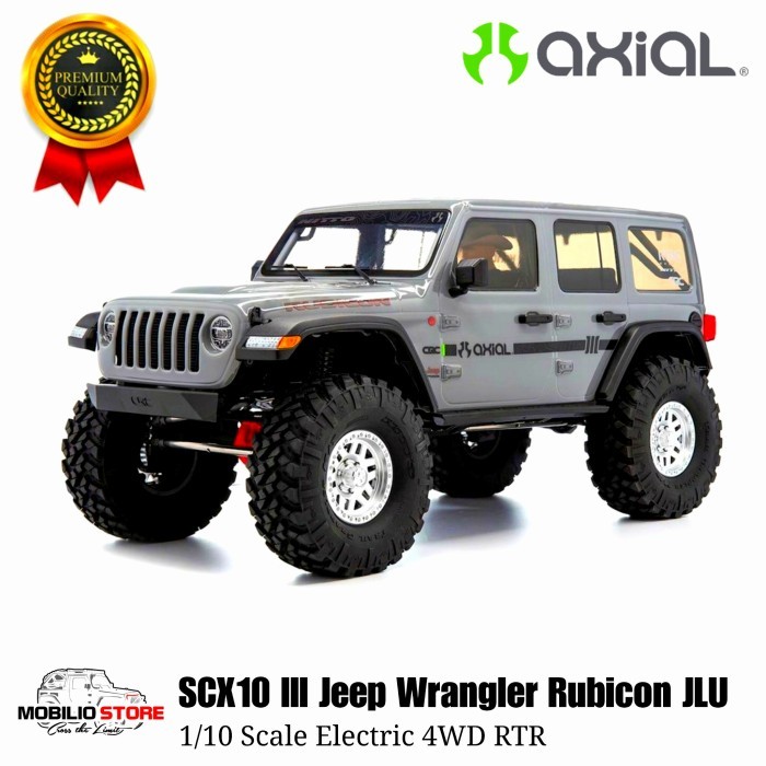 Jual RC Axial Scx10 III Jeep Wrangler Rubicon JLU 1/10 Scale 4WD RTR - grey | Shopee Indonesia