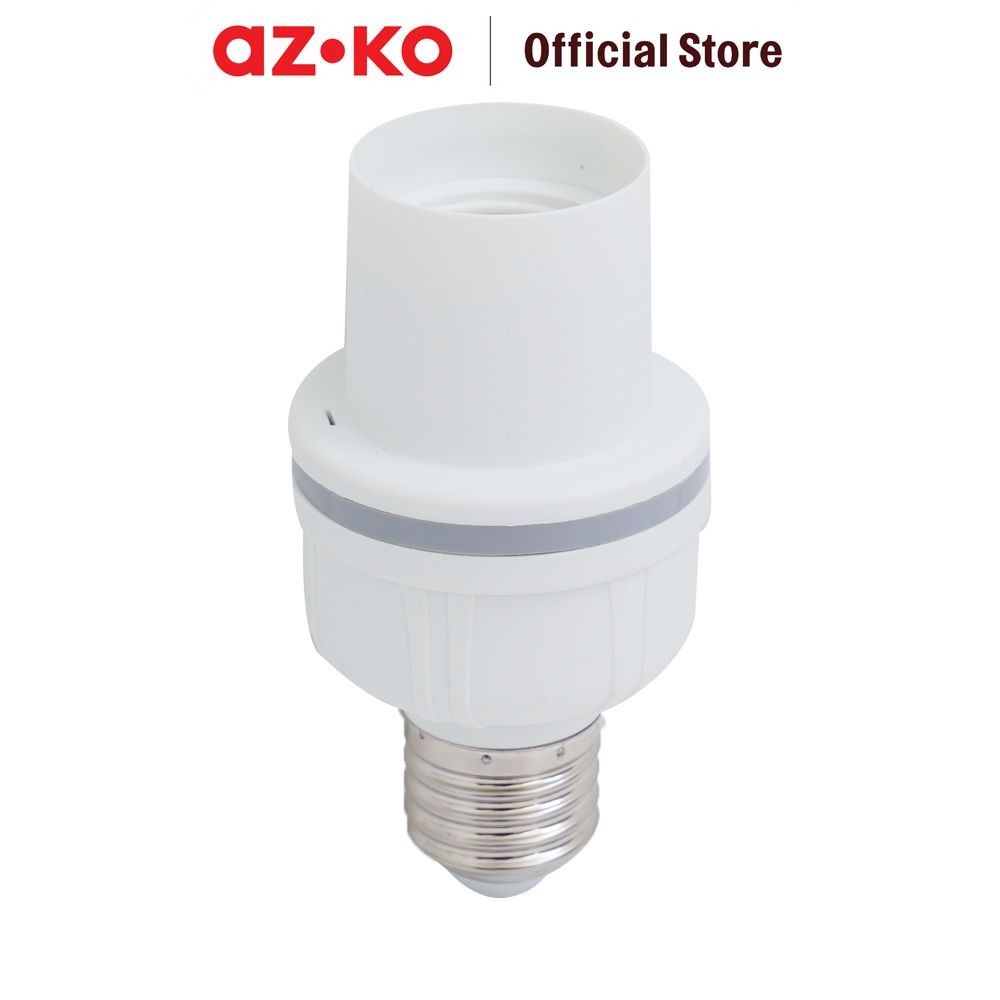 Jual AZKO Krisbow Fitting Lampu Dengan Sensor Cahaya E27 Lamp Holder ...
