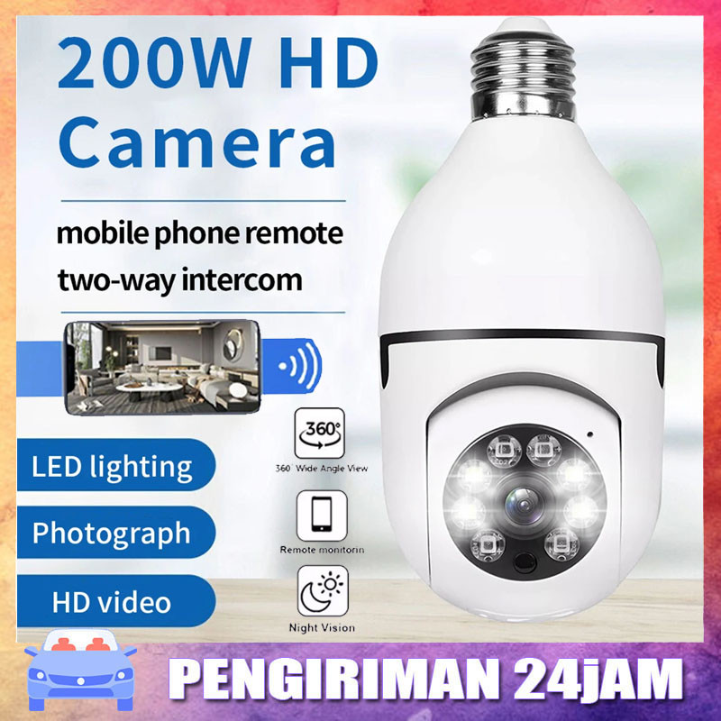 Jual CCTV V360 Pro Smart WiFi Motion Detection Kamer Lampu 360 Degree ...