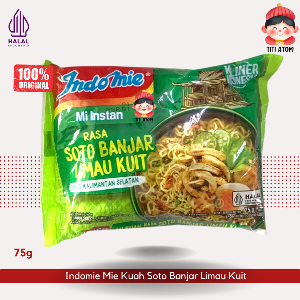 Jual Indomie Mie Kuah Soto Banjar Limau Kuit 75g | Shopee Indonesia