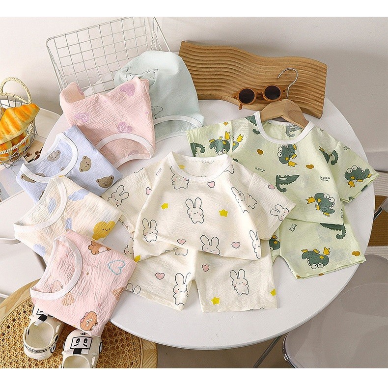 Jual SETELAN ANAK CEWEK COWOK PENDEK BAJU TIDUR HARIAN MOTIF LUCU ...