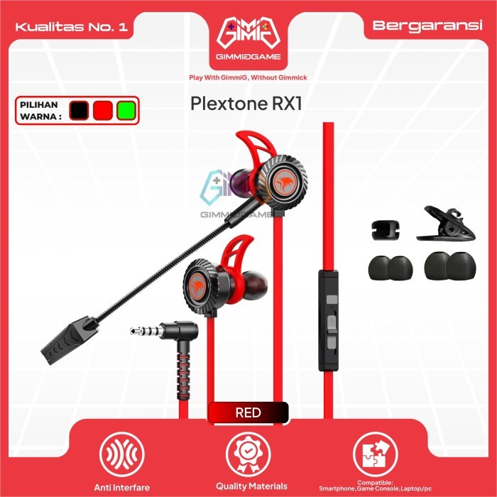 Jual Plextone RX1 Earphone Headset Gaming Original PUBG Mobile Legend Free Fire | Shopee Indonesia