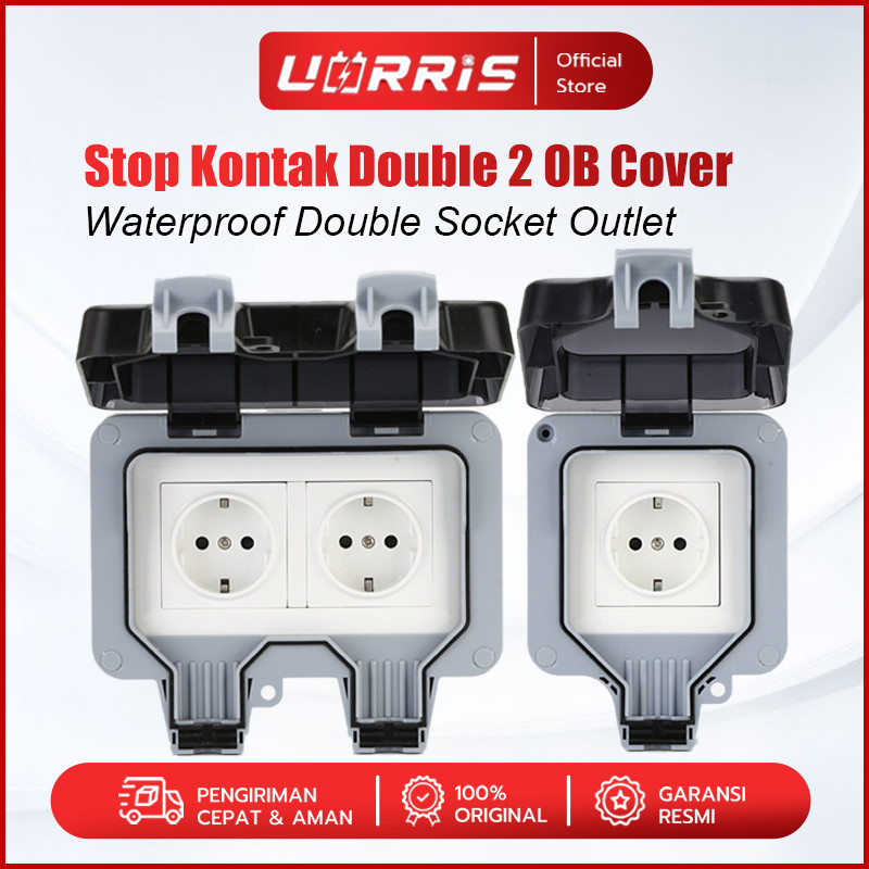 Jual UORRIS Stop Kontak Double 2OB Cover Model Broco Atlantic ...