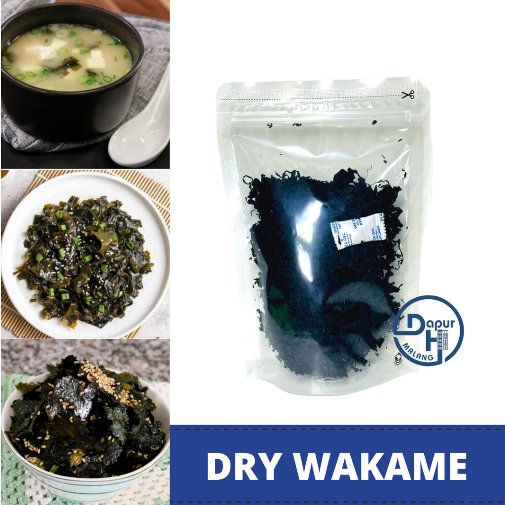 Jual DRY WAKAME Rumput Laut Kering 100 g │ Dried Cut Wakame Import for ...