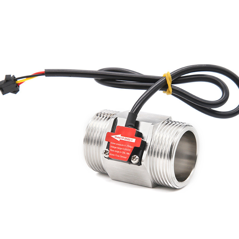 Jual DN32 Water Flow Sensor G1.25" Hall Flowmeter 3-120L/min Liquid ...