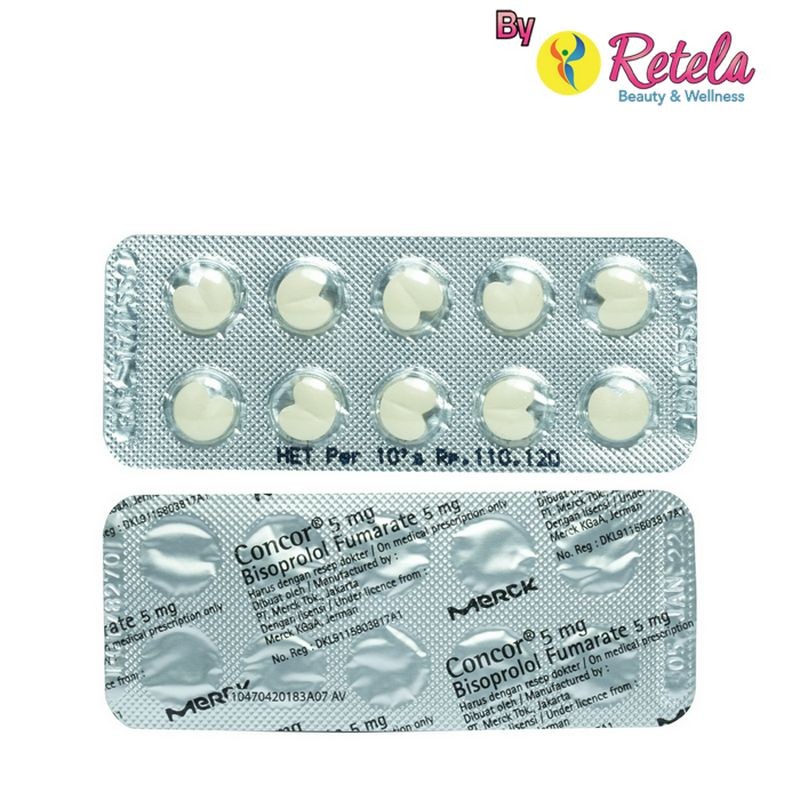 Jual CONCOR 5MG 1 BLISTER 10 TABLET | Shopee Indonesia