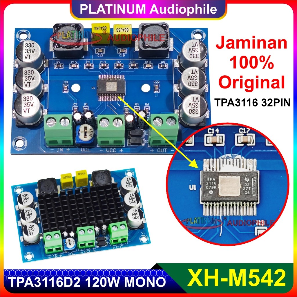 Jual TPA3116 Class D Amplifier 120W Mono Original Chip TPA3116D2 XH ...