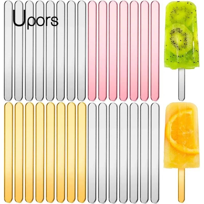 Jual UPORS Reusable Ice Cream Sticks Acrylic Popsicle Sticks Creamsicle ...