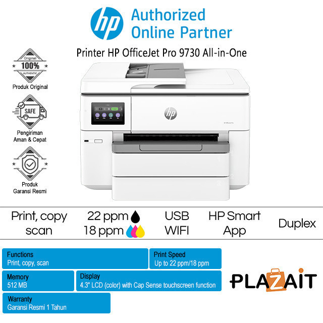 Jual HP OFFICEJET PRO 9730 PRINT, SCAN, COPY ALL IN ONE PRINTER ORIGINAL GARANSI RESMI | Shopee ...