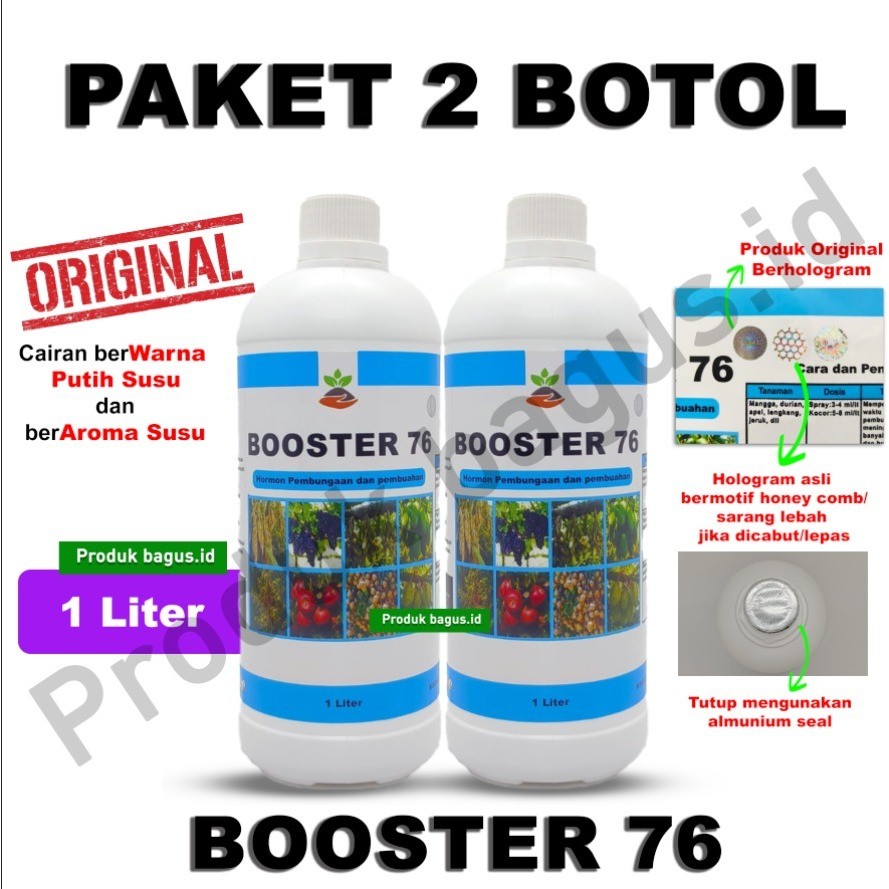 Jual GT65D Paket 2 botol Booster 76 kemasan 1 liter pupuk organik pemaksa tanaman cepat berbuah ...