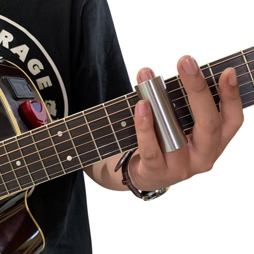 Jual Slide Ring Guitar Finger Slider Gitar Bahan Stainless Chrome ...