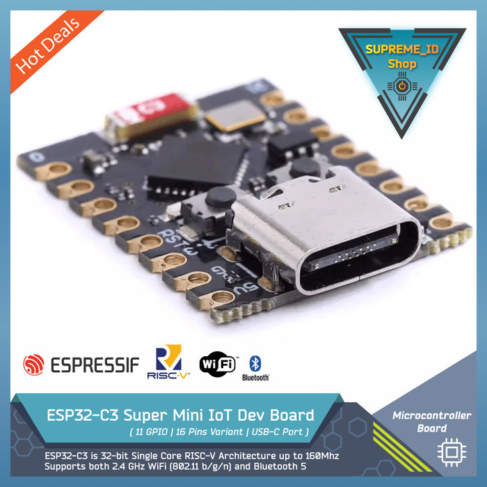Jual HD88 ESP32-C3 Super mini Supermini PRO RISC-V 32-bit ESPRESSIF Microcontroller Processor ...