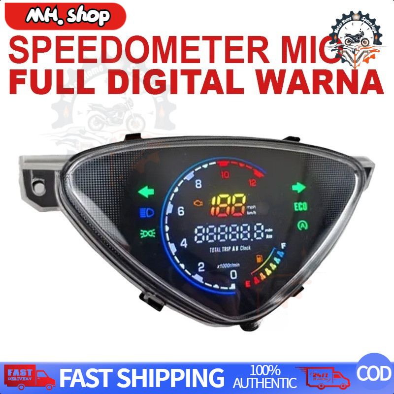 Jual Speedometer Mio 100 Sporty Smile Full Digital 7 Warna Penuh Mio ...