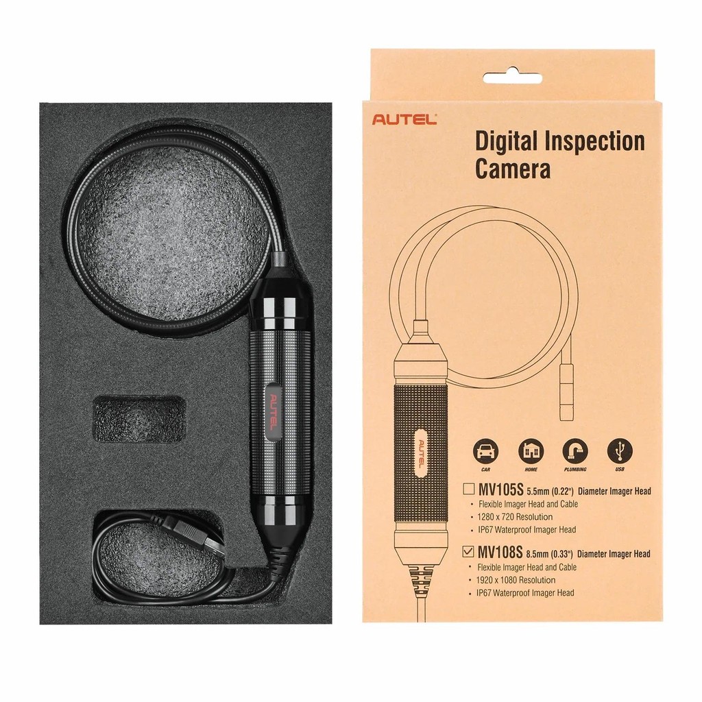 Jual Autel MaxiVideo MV108S Camera MV108S Endoscope Inspection Tool ...