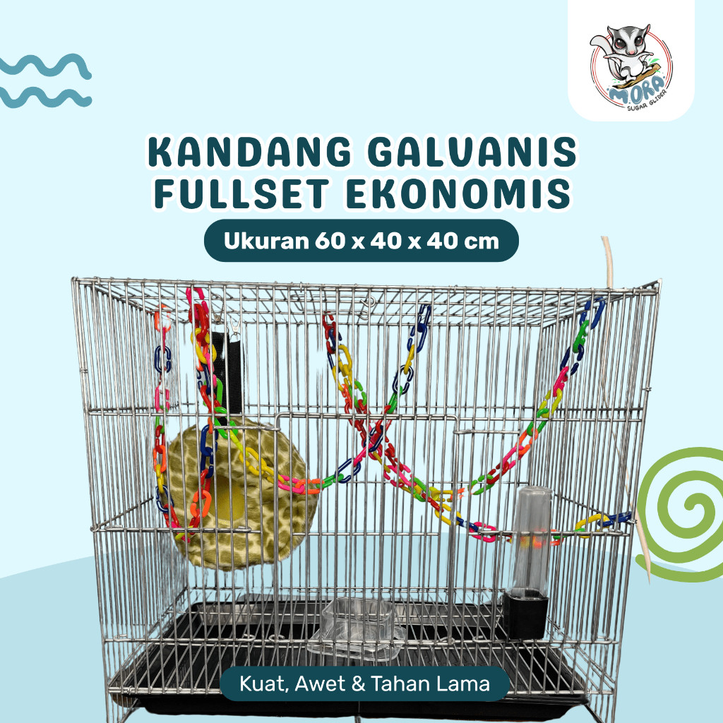 Jual MORA Kandang Besi Galvanis Fullset Ekonomis Sugar Glider ...