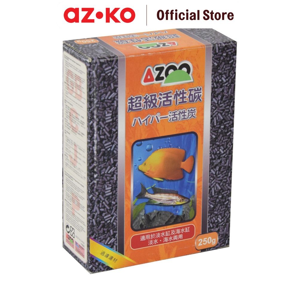 Jual Azoo Super Aktif Karbon Filter Akuarium 250 gr Fish Tank Filter ...