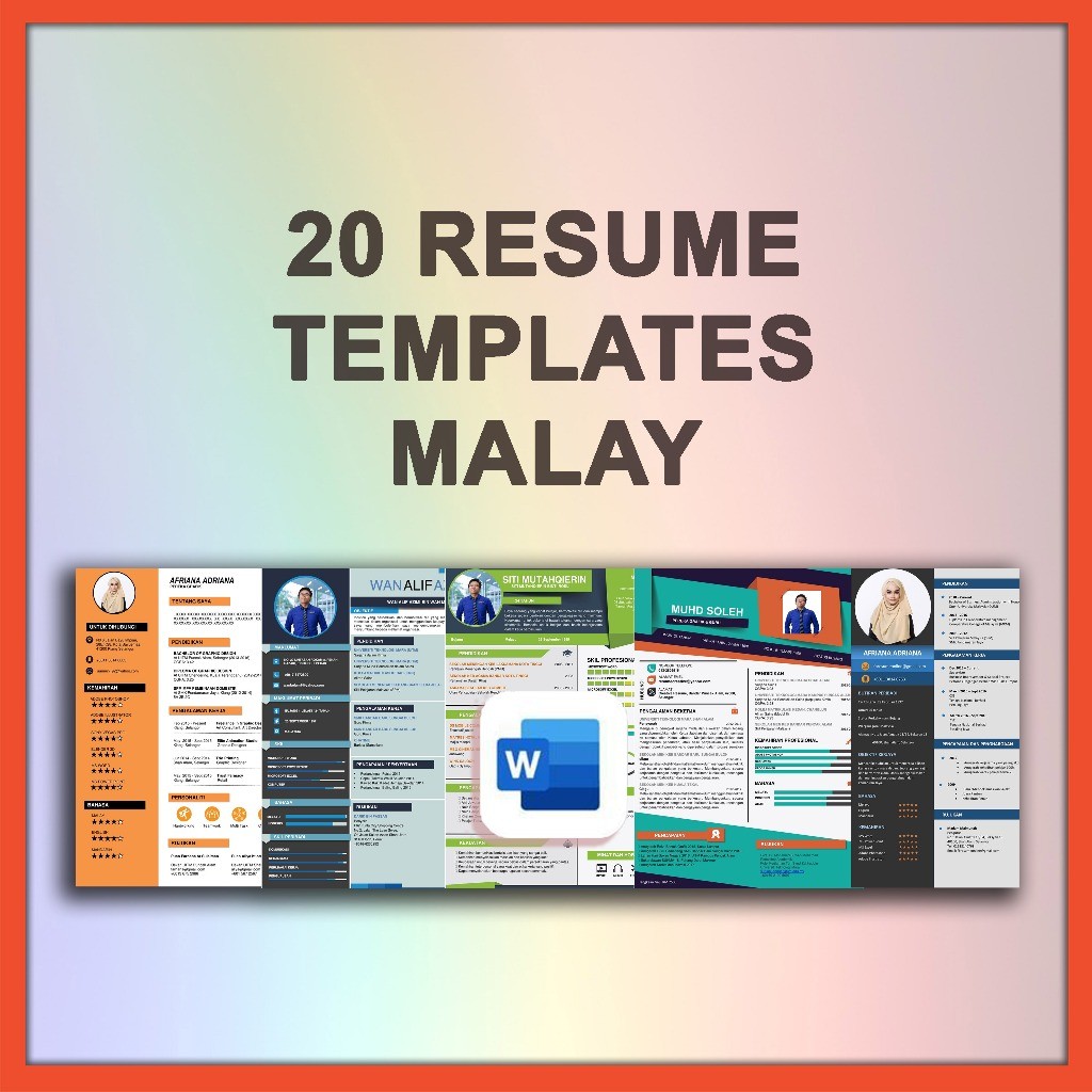 Jual [Malay] 20 Sets Professional Resume/CV Templates Edit Dalam ...